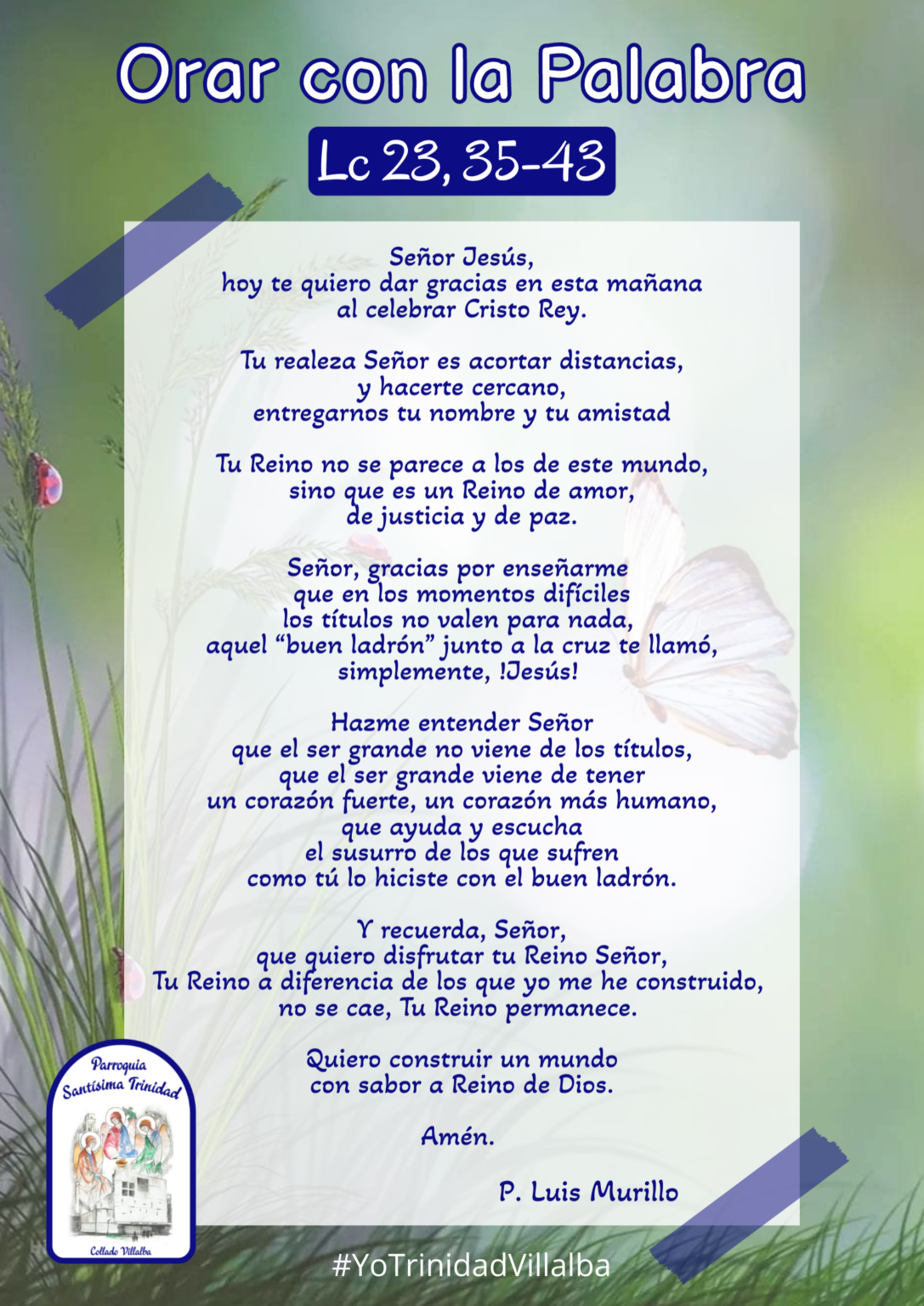 Orar con la Palabra – Lc 23, 35-43 | Parroquia Santí­sima Trinidad ...